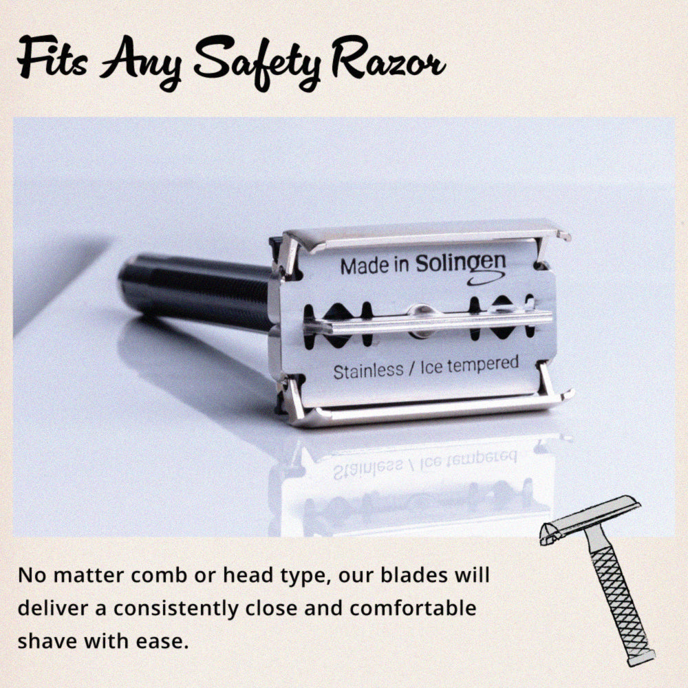 Royal Shave Premium Double Edge Stainless Steel Blades, 10 Count