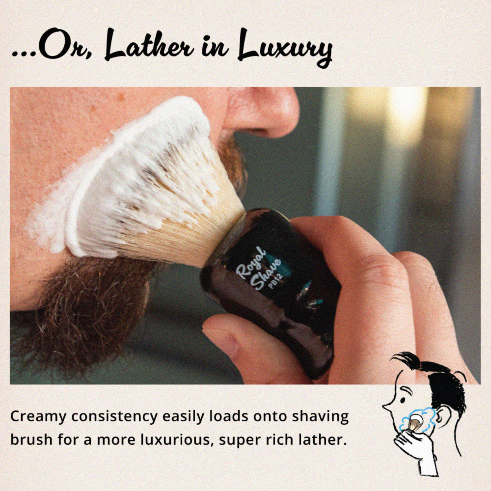 Royal Shave Luxury Shaving Cream- Bergamot, Sandalwood, or Sweet Tobac