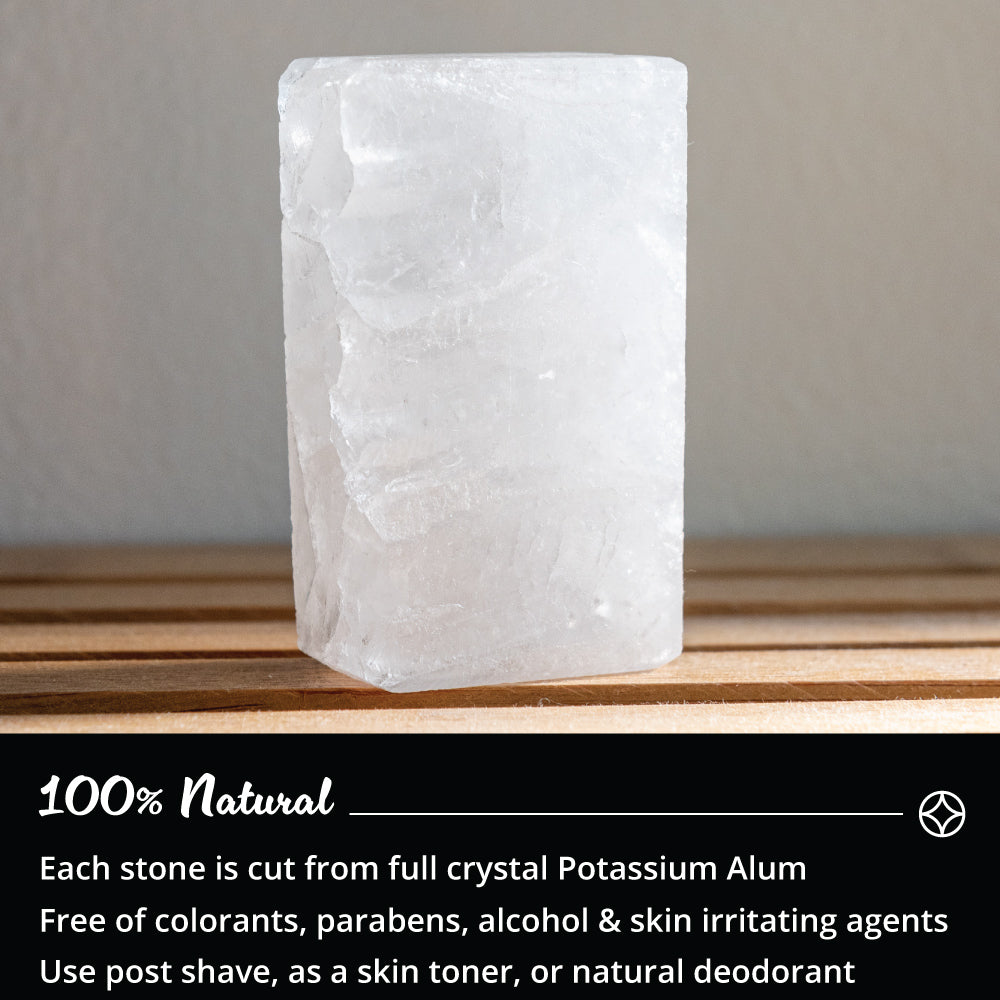 Royal Shave Natural Alum Aftershave Stone w/ Travel Case