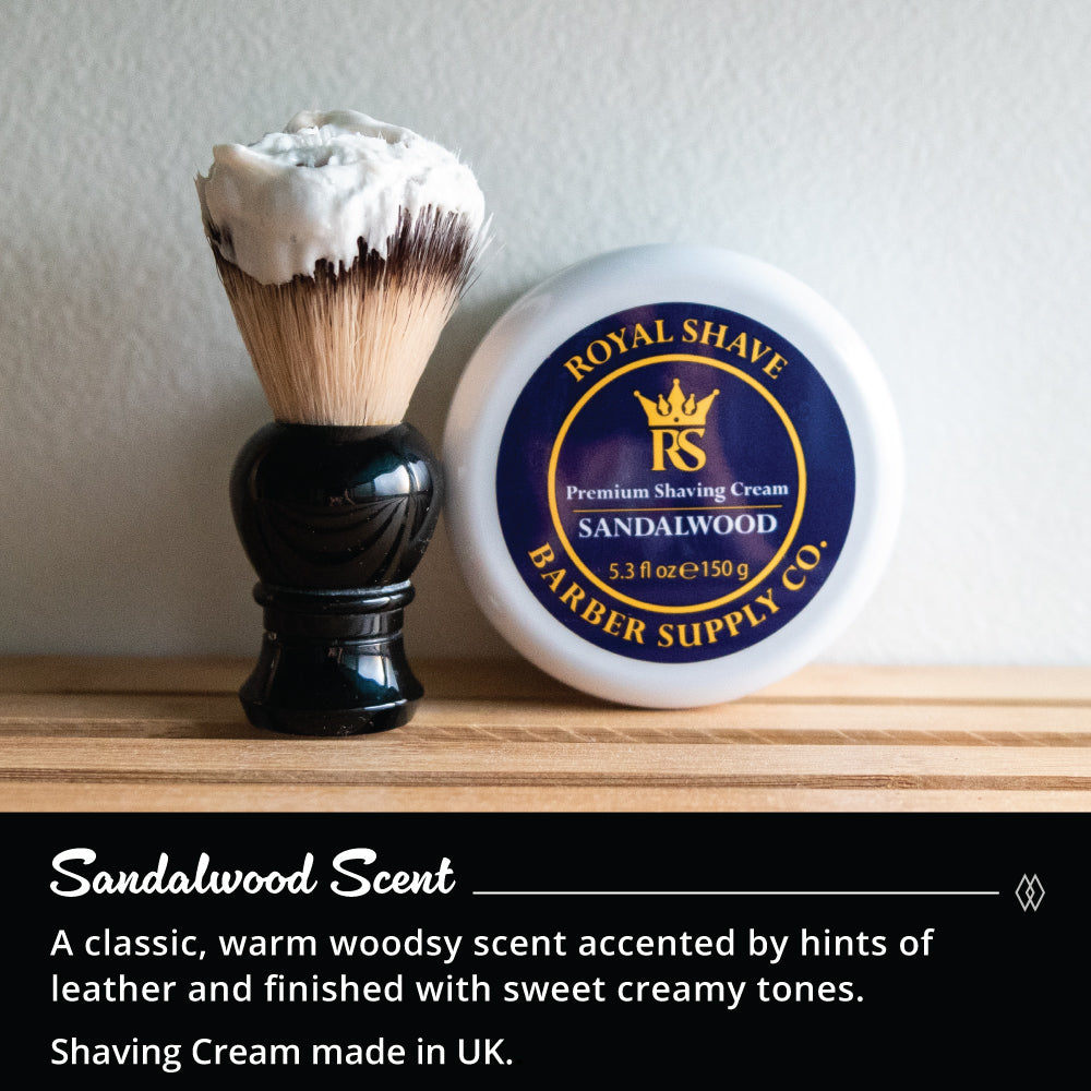 Royal Shave Premium Shaving Cream, Sandalwood, 5.3 fl oz | Royal Shave