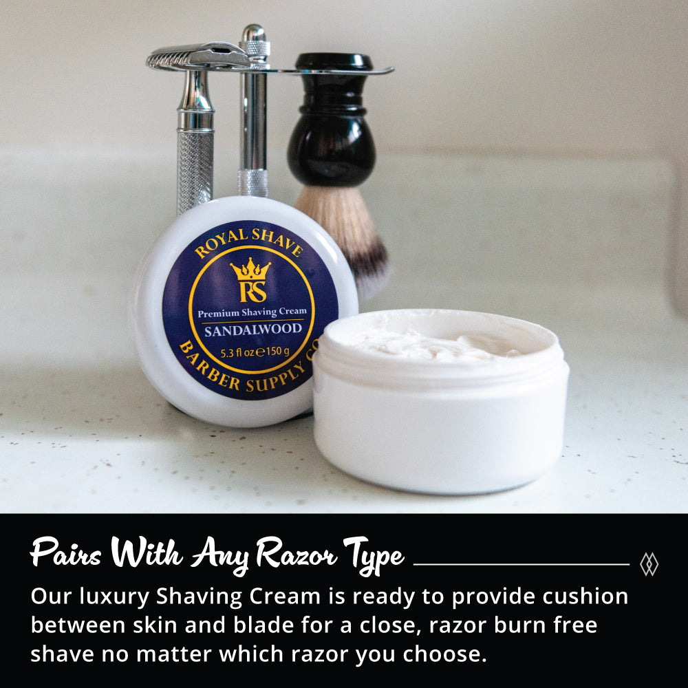 Royal Shave Premium Shaving Cream, Sandalwood, 5.3 fl oz | Royal Shave